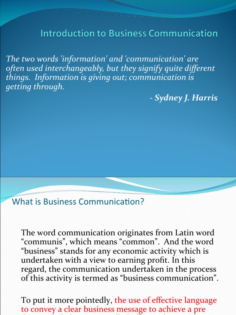 Communication Chapter 1 | PDF | Communication | Etiquette