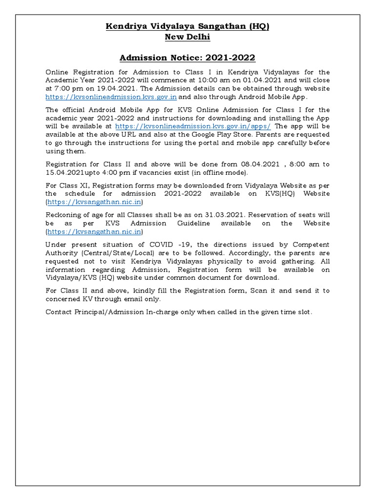 Admission Notice 2021-22 (Annexure - 2) | PDF | Mobile App | Android ...