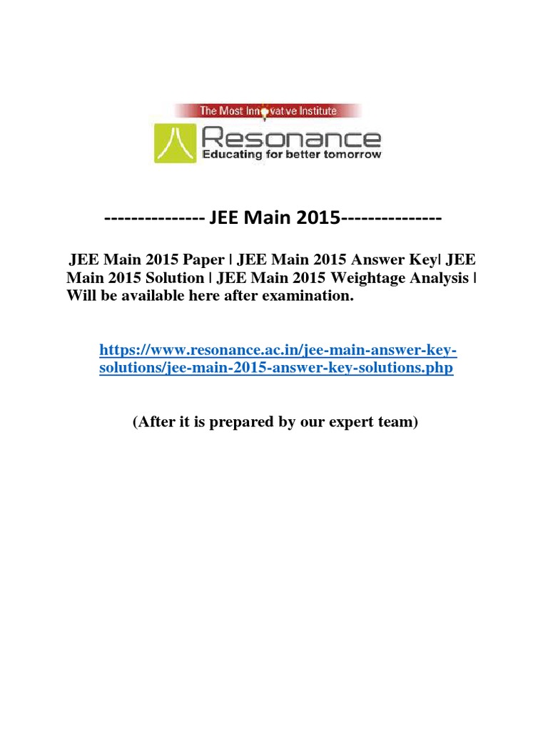 JEE Main Final | PDF | Computers