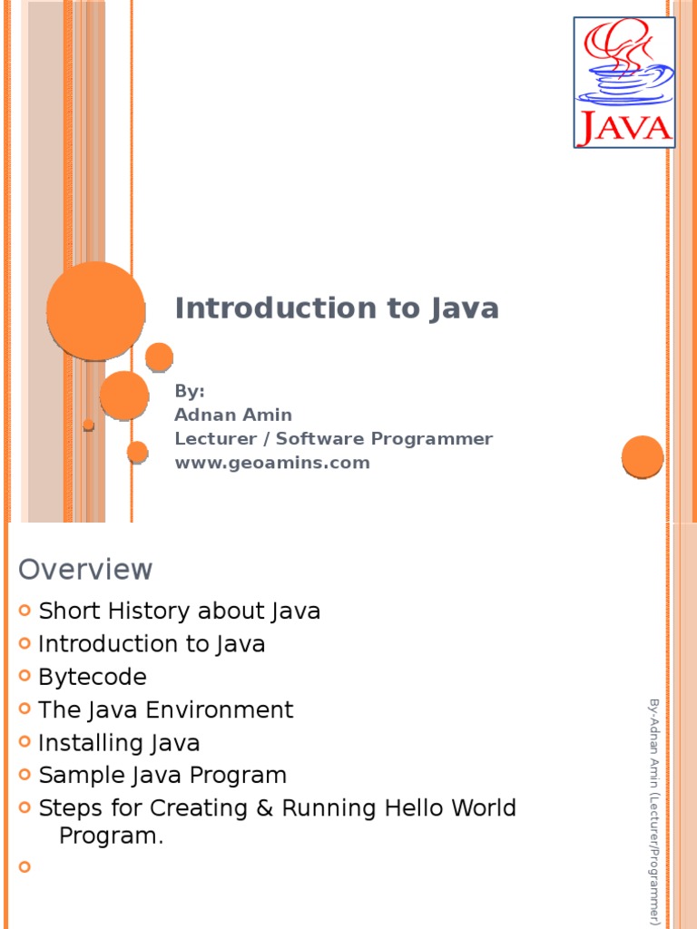 Lesson01 Introduction To Java | PDF | Java Virtual Machine | Java (Programming Language)