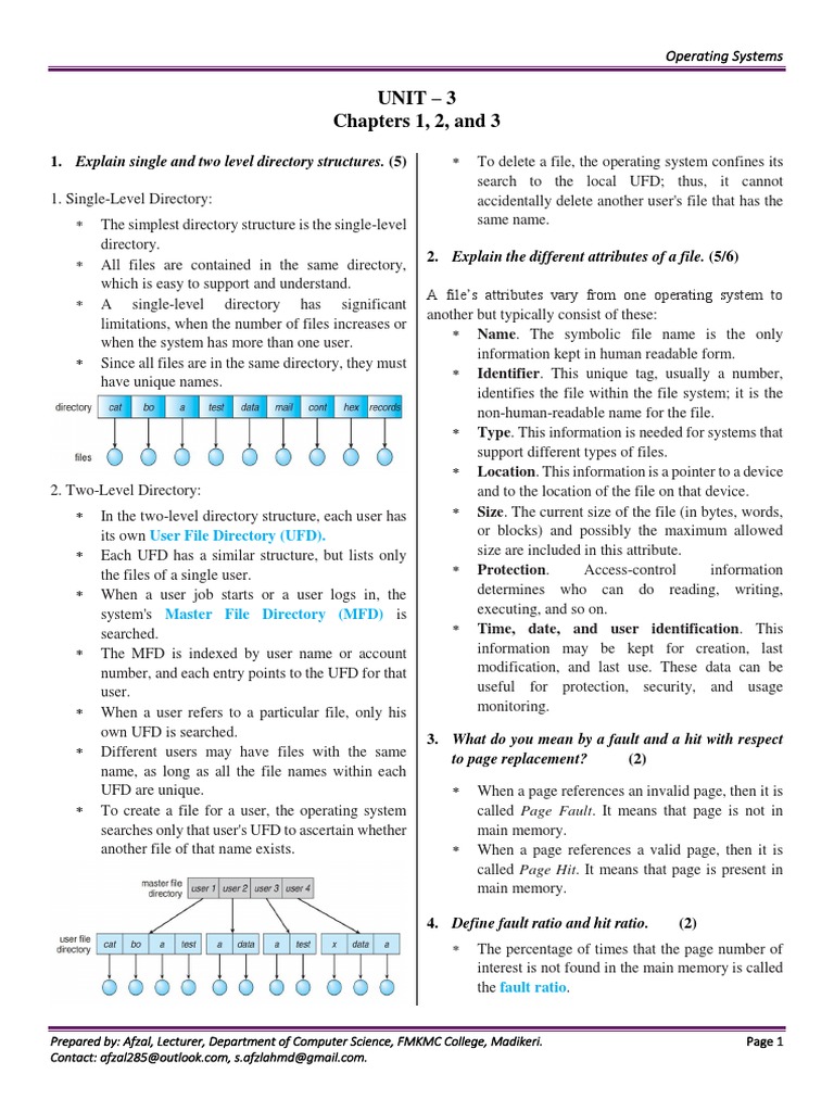 Unit - 3 Operating System | PDF | Computer File | Software Engineering