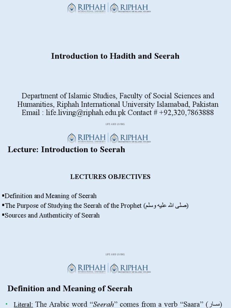 Understanding Seerah in Islam | PDF | Prophets And Messengers In Islam ...