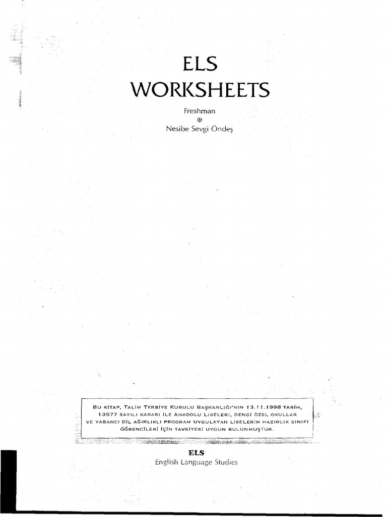 Els Worksheets 1 | PDF