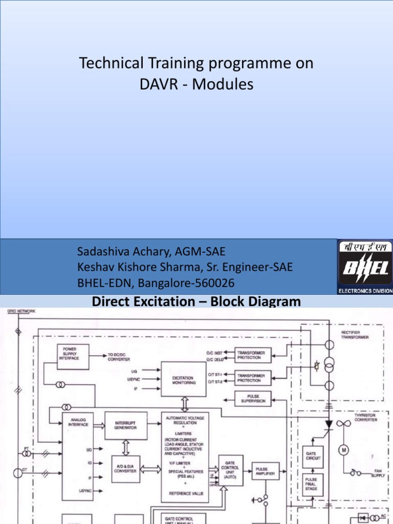 Technical Training Programme On DAVR - Modules | PDF | Power Supply ...