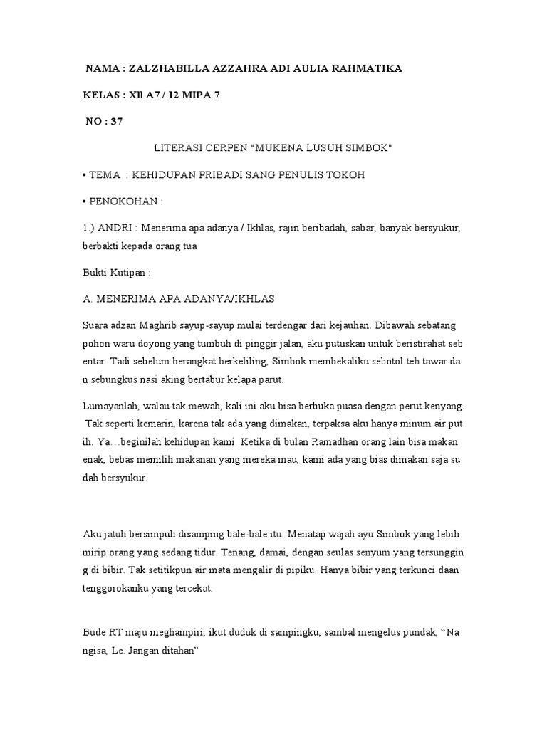 Literasi - Cerpen 1 | PDF