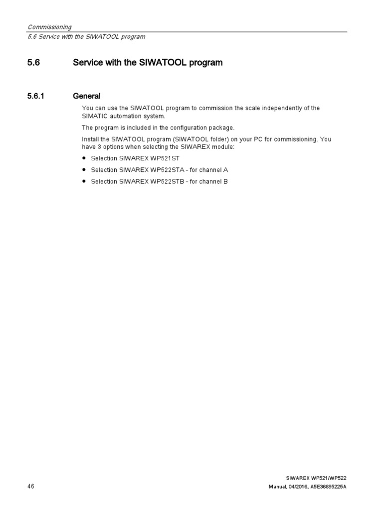 Manual SIWAREX WP521 WP522 en - PDF Page 46 | PDF | Technology & Engineering