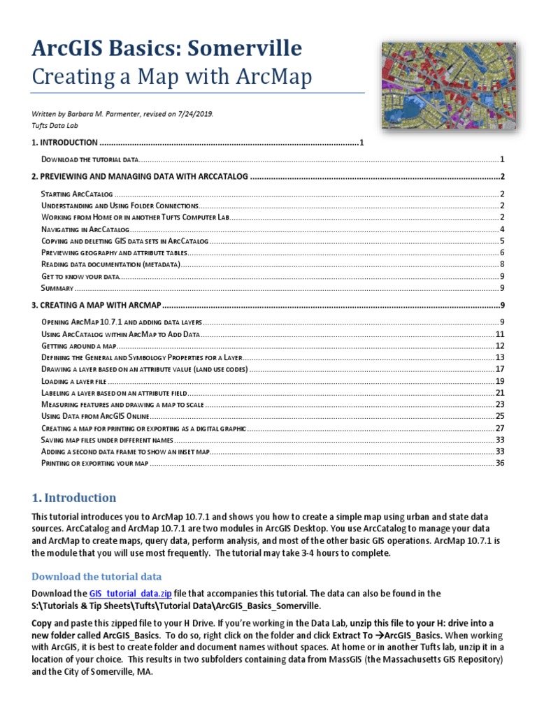 ArcGIS-Basics Somerville10.7.1 | PDF | Arc Gis | Metadata