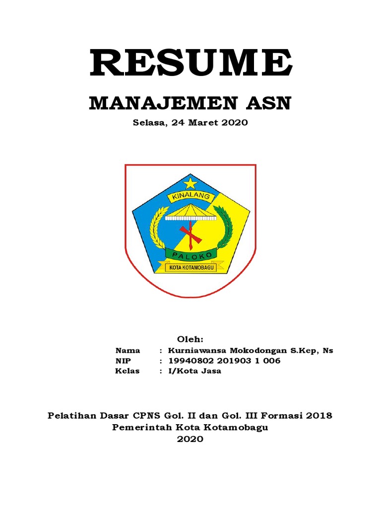 Resume Manajemen ASN | PDF