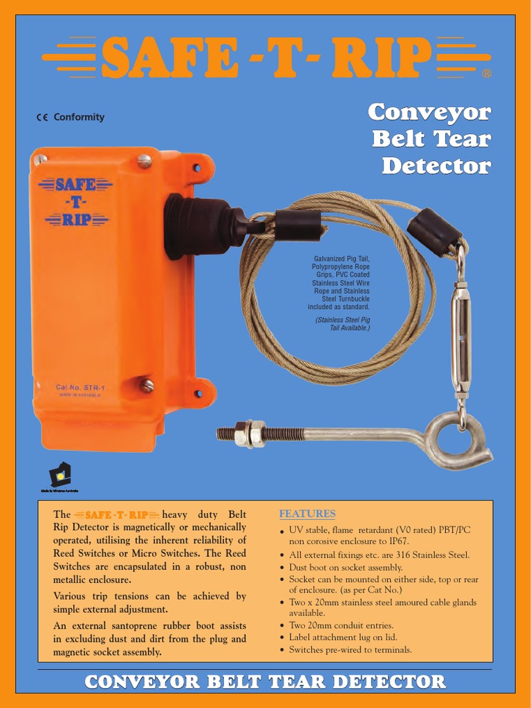 Conveyor Belt Tear Detector | PDF | Switch | Electrical Connector
