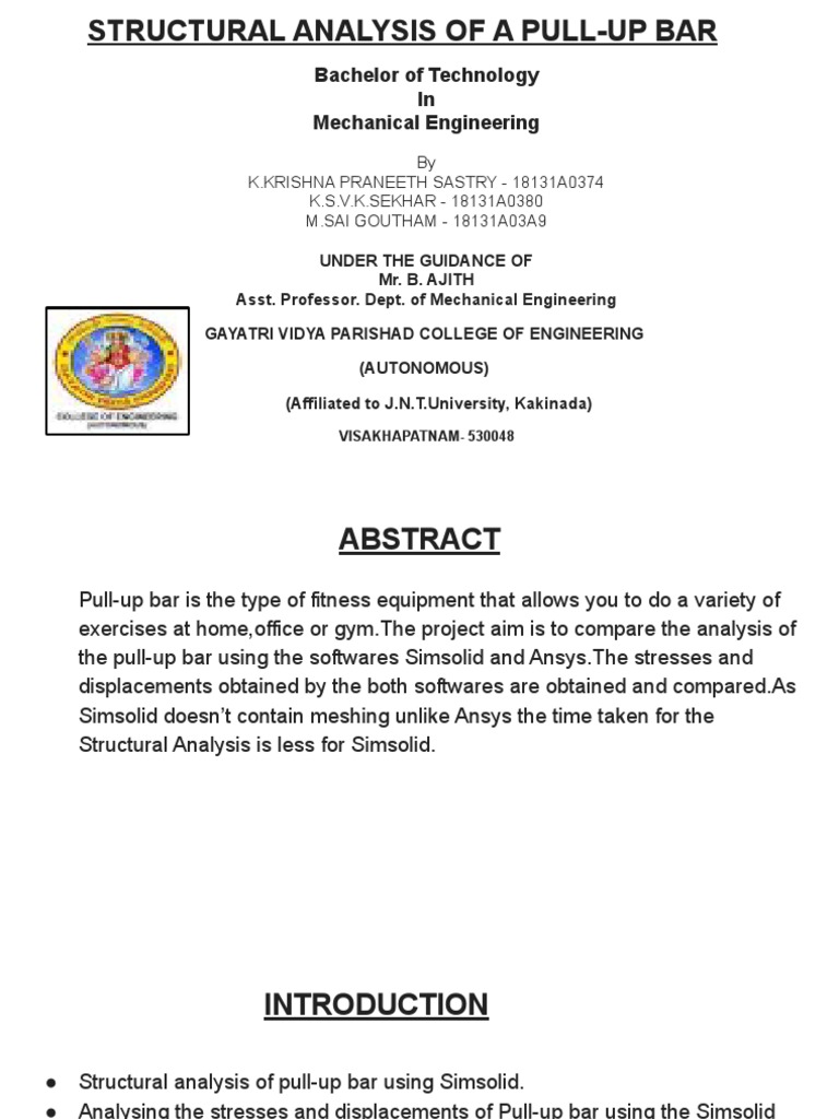 Structural Analysis of Pull-Up Bar | PDF | Finite Element Method ...