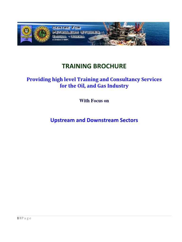 Oil and Gas Training Courses Brochure | PDF | Oil Refinery ...