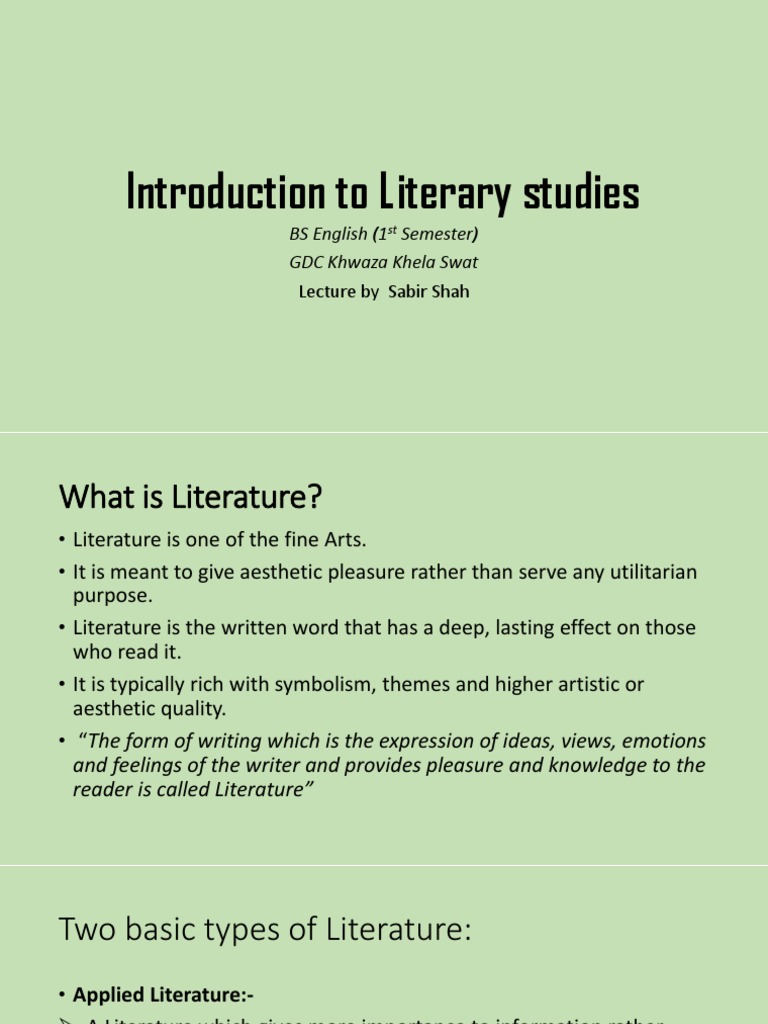 Introduction To Literary Studies | PDF | Poetry | Sonnets