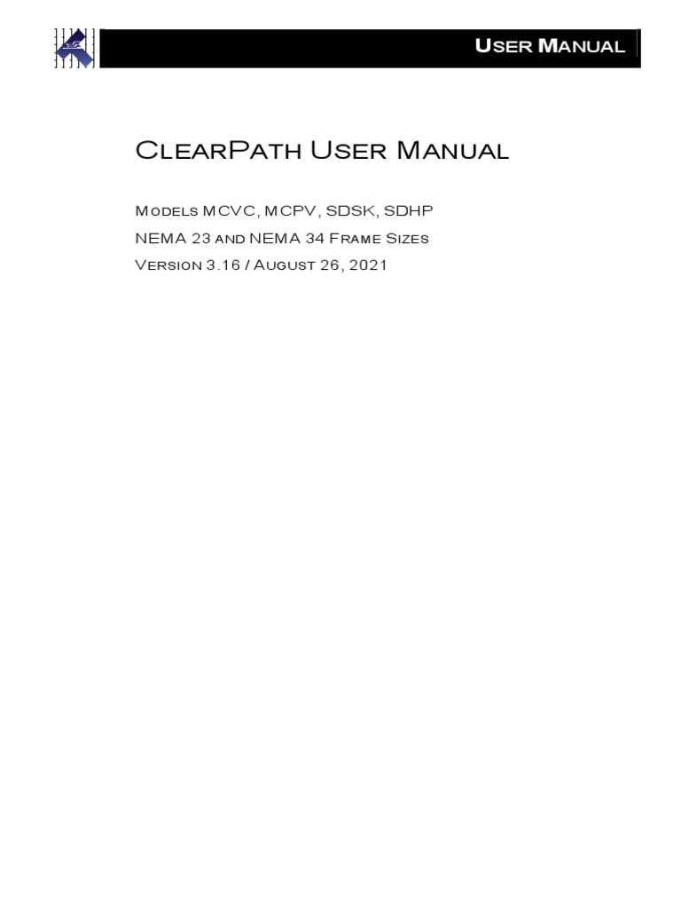 Clearpath User Manual | PDF | Power Supply | Electric Motor