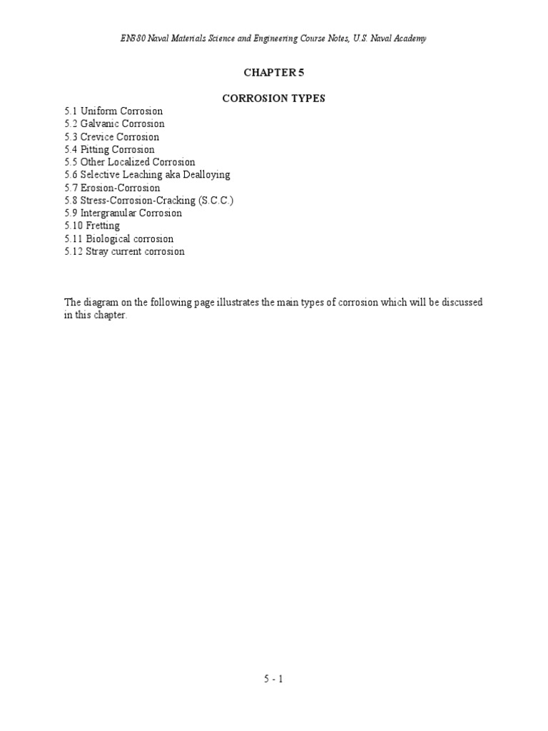 EN380 Naval Materials Science and Engineering Course Notes, U.S. Naval ...