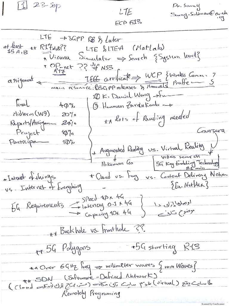 4G LTE Lectures Notes | PDF
