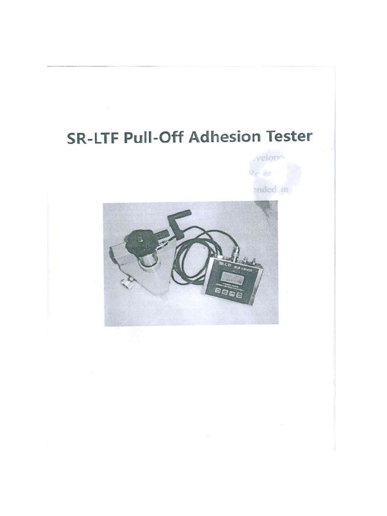 Pull Off Tester | PDF
