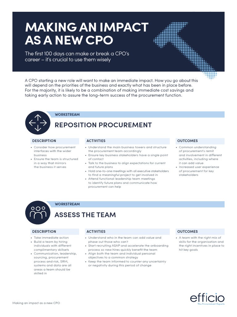Checklist Making It As A New CPO VFinal | PDF | Procurement | Supply Chain