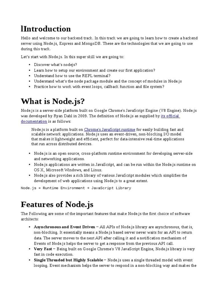 Lintroduction: Its Official Documentation Chrome'S Javascript Runtime ...