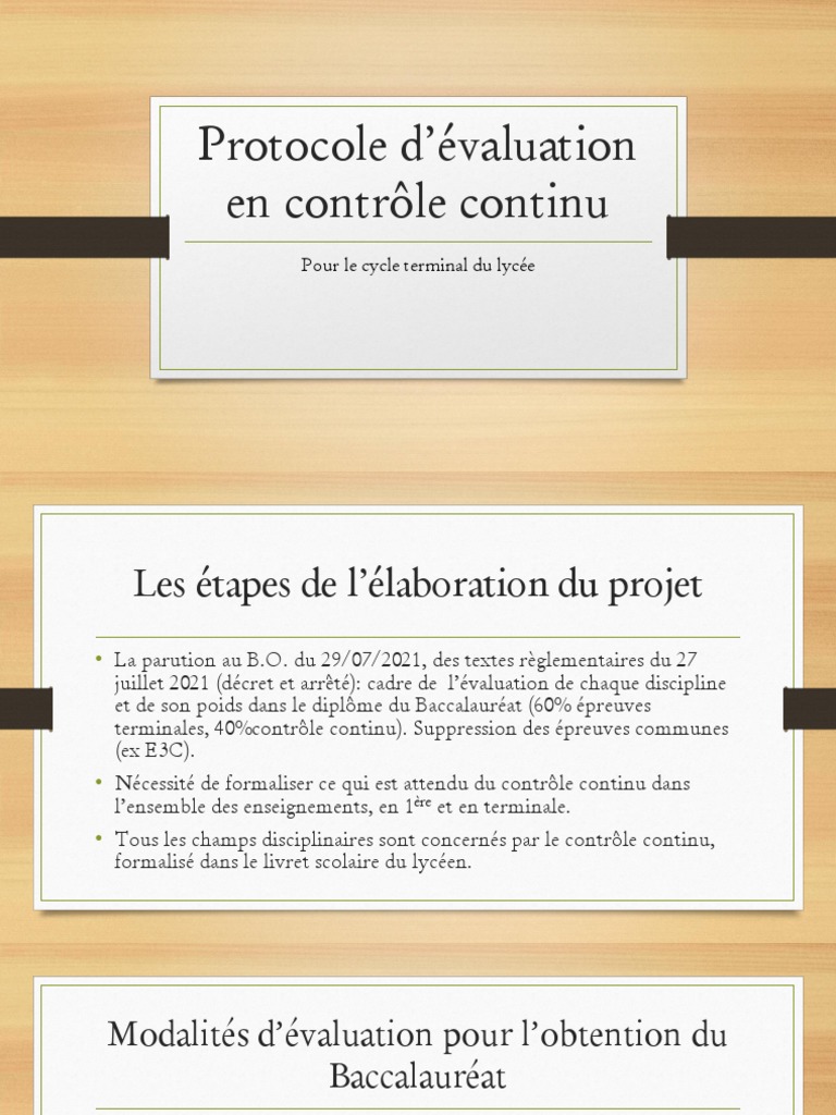Réforme du Contrôle Continu au Lycée | PDF | Pédagogie