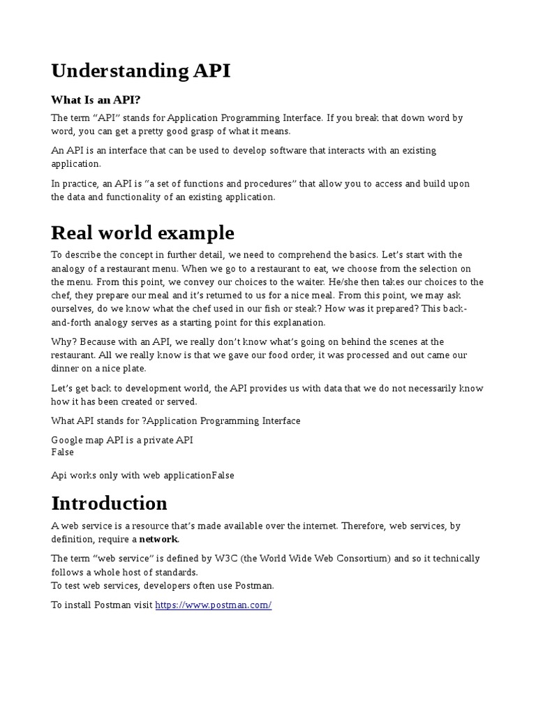 Understanding API: What Is An API? | PDF | Hypertext Transfer Protocol | World Wide Web