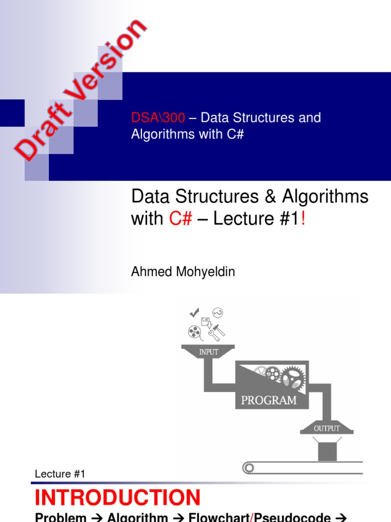 Dsa Cs Lecture01 Introduction T18 R00 Pdf Algorithms Computer Programming 1307