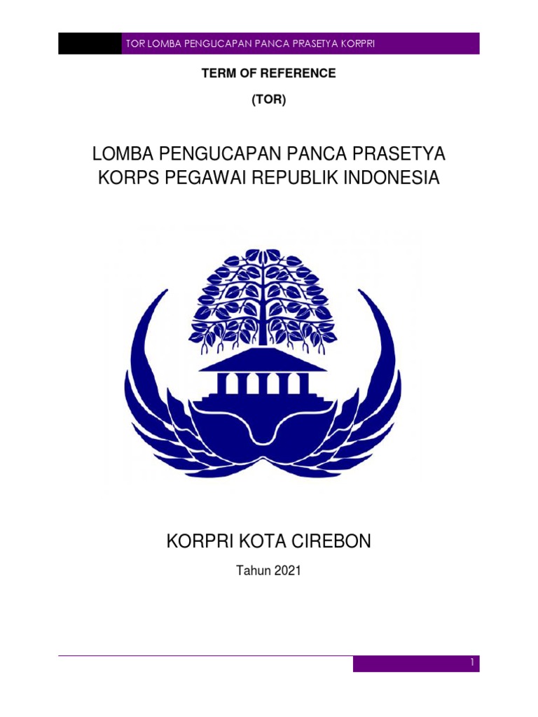 Tor Peserta Lomba Pancaprasetya Korpri | PDF