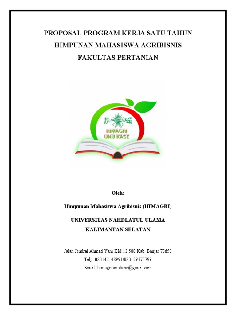 Proposal Program Kerja Satu Tahun Himpunan Mahasiswa Agribisnis | PDF