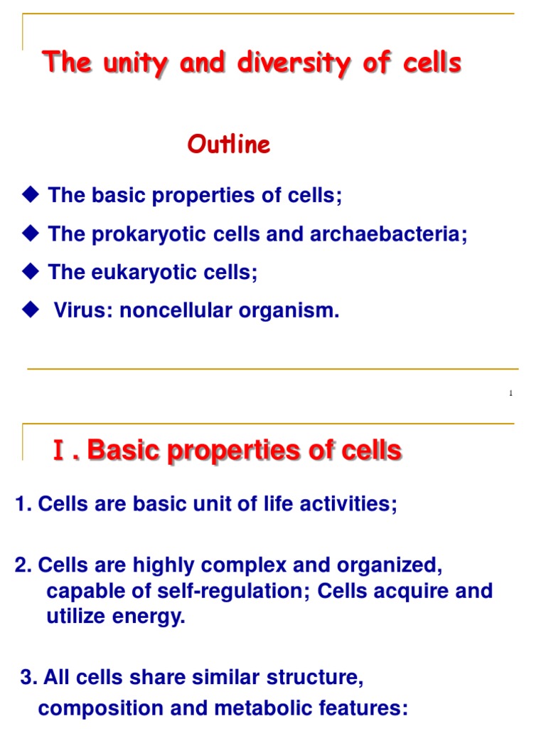 1-2 The Unity and Diversity of Cells 20210901 | PDF | Cell (Biology ...