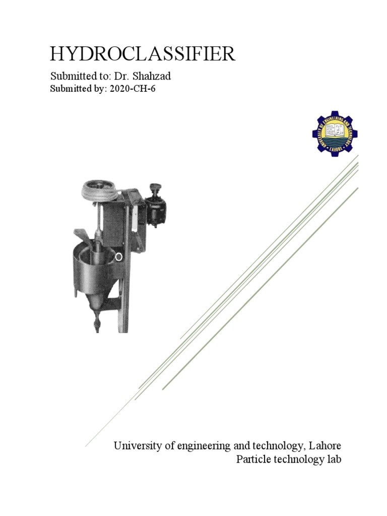 Hydroclassifier: Principles and Performance | PDF | Drag (Physics ...