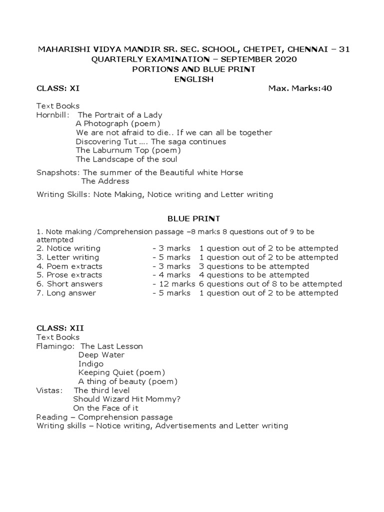 Portionandblueprint Class Xi And Xii Pdf Chemistry Euclidean Vector
