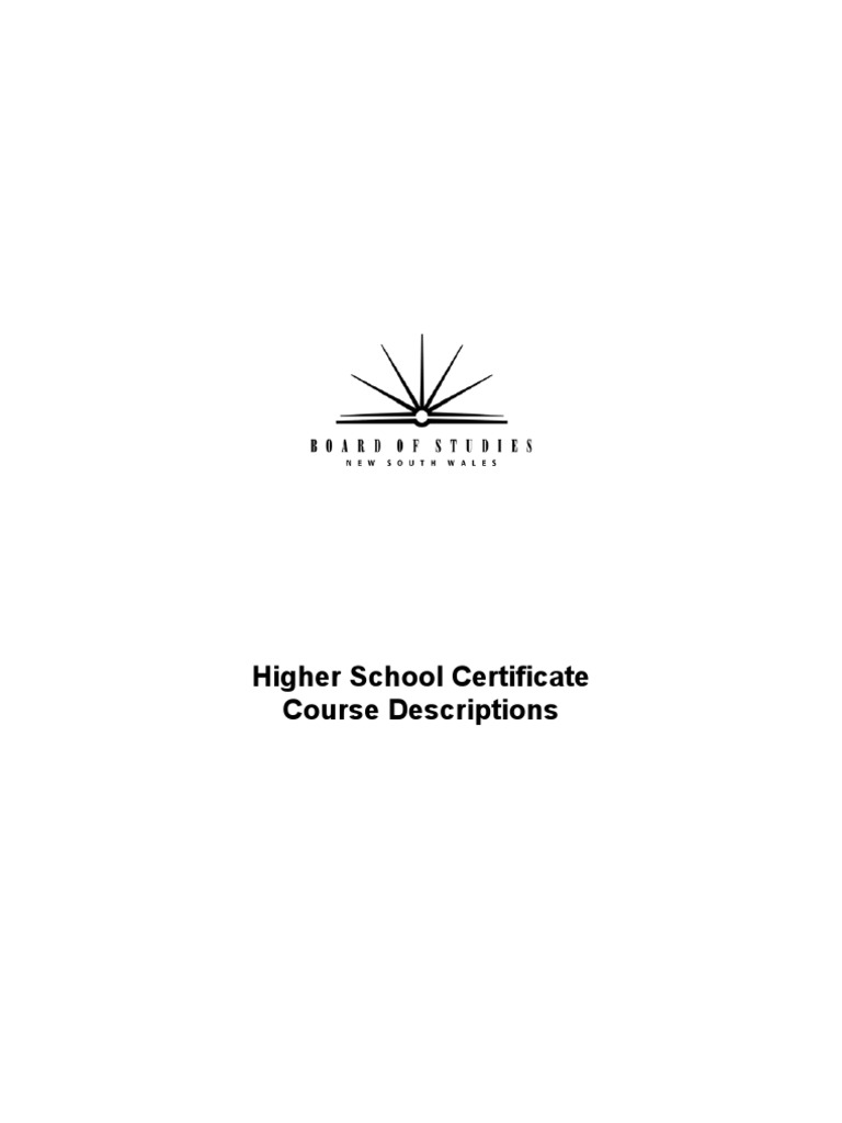 HSC Course Descriptions | PDF | Chemistry | Environmental Science