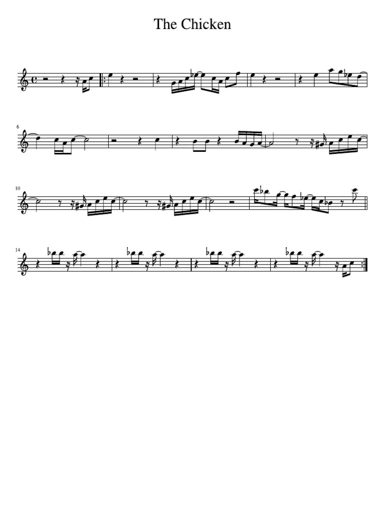 The Chicken - Tenor Sax | PDF