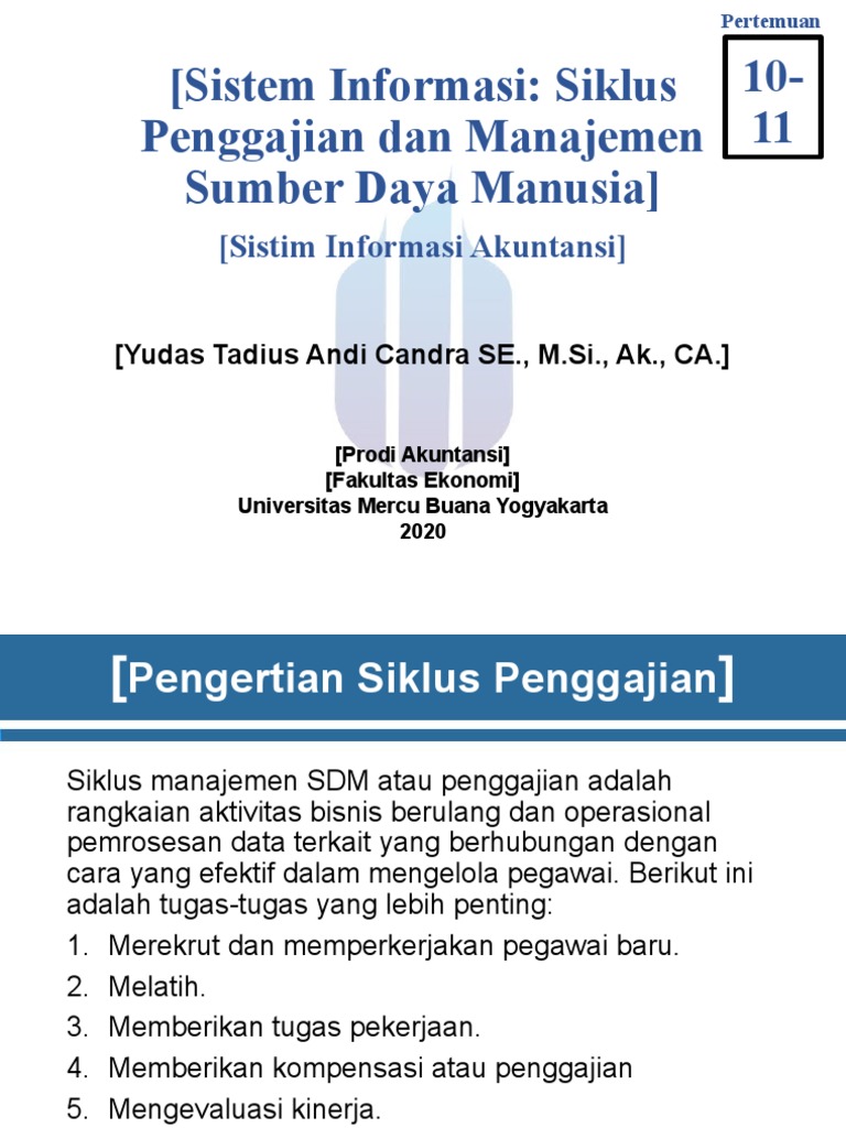 MODUL SIA 11 Payroll System and Human Resource Management Cycle | PDF | Karier & Perkembangan ...
