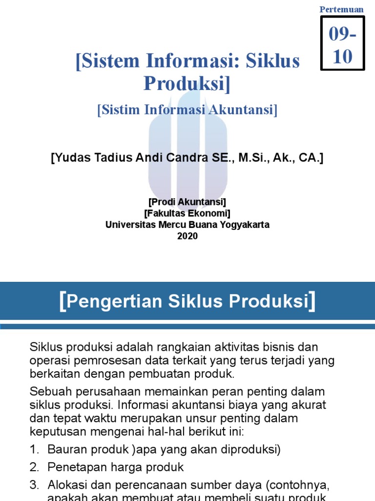 MODUL SIA 09-10 Production Cycle | PDF