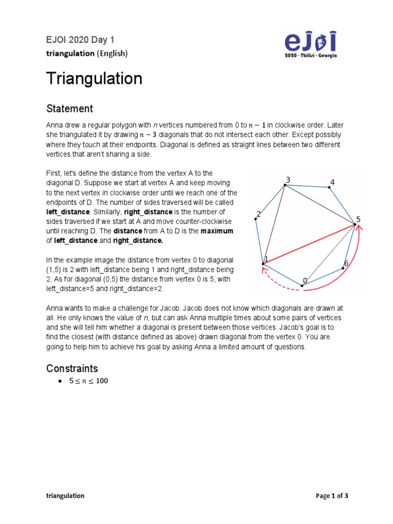 Triangulation | PDF | Vertex (Geometry) | Function (Mathematics)