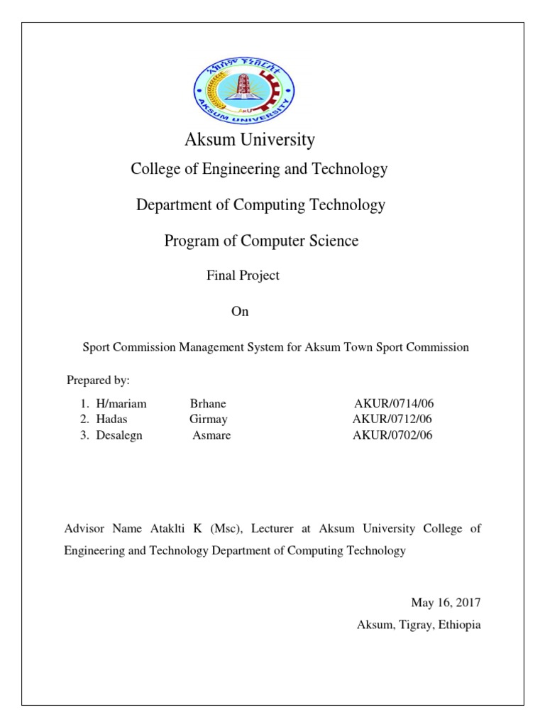Sport Commission Final Project | PDF | Use Case | Databases