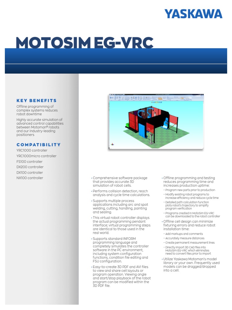 Motosim Eg-Vrc: Key Benefits | PDF | Simulation | Computer Programming