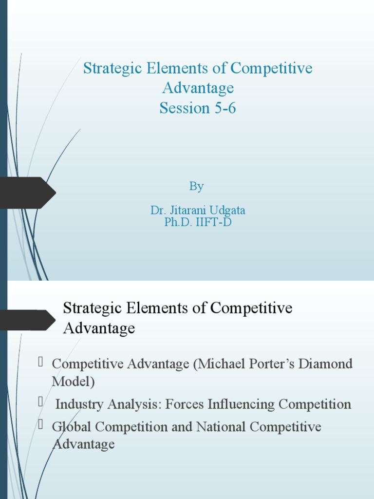 Strategic Elements of Competitive Advantage Session 5-6: by Dr ...