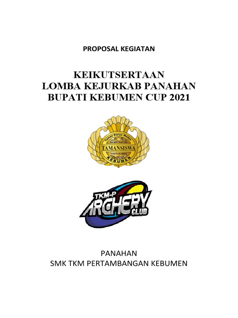 Proposal Lomba Panahan Kebumen 2021 | PDF