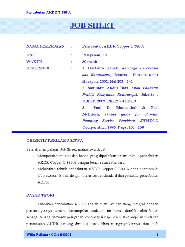Pencabutan AKDR Copper T 380 A | PDF | Sains & Matematika