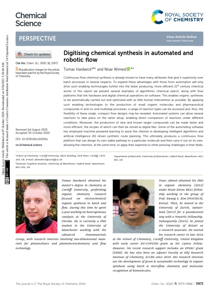 Automated Flow Chemistry | PDF | Organic Synthesis | Automation