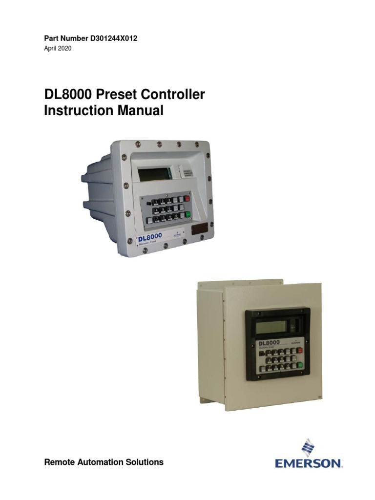 DL8000 Preset Controller Instruction Manual | PDF | Programmable Logic ...