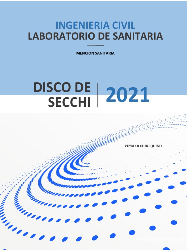 Informe sobre Medición de Turbiedad con Disco de Secchi | PDF | Química