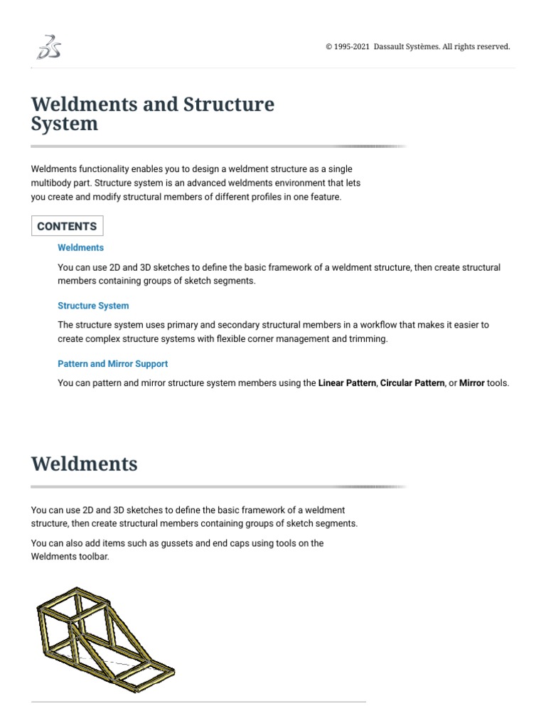2021 SolidWorks - Weldments and Structure System | PDF | Metal ...