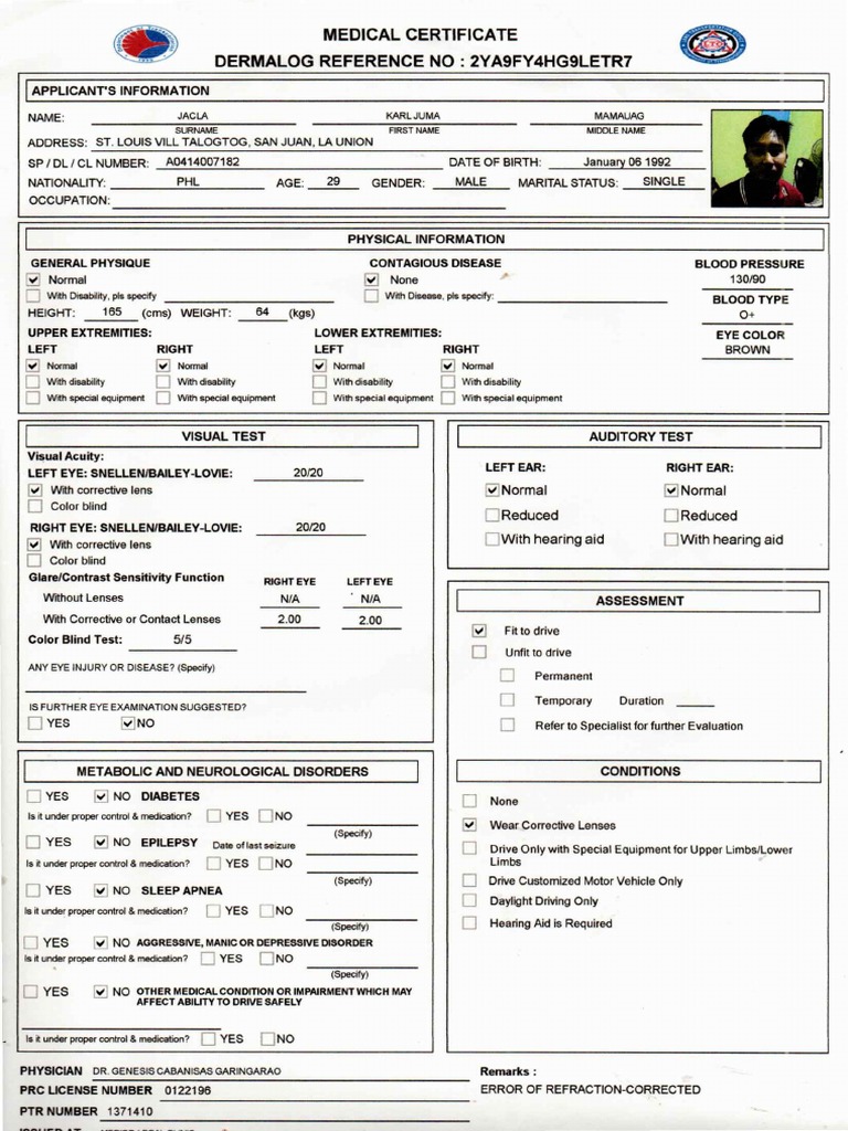 Medical Certificate | PDF