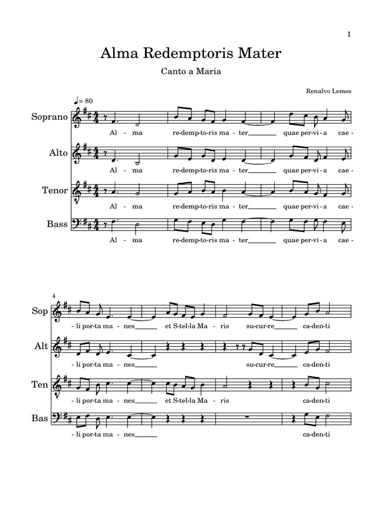 Alma Redemptoris Mater | PDF