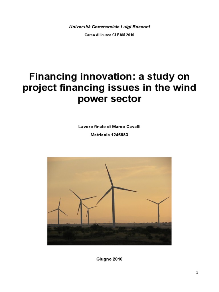 Wind Power Innovation and Financing | PDF | Wind Power | Wind Turbine