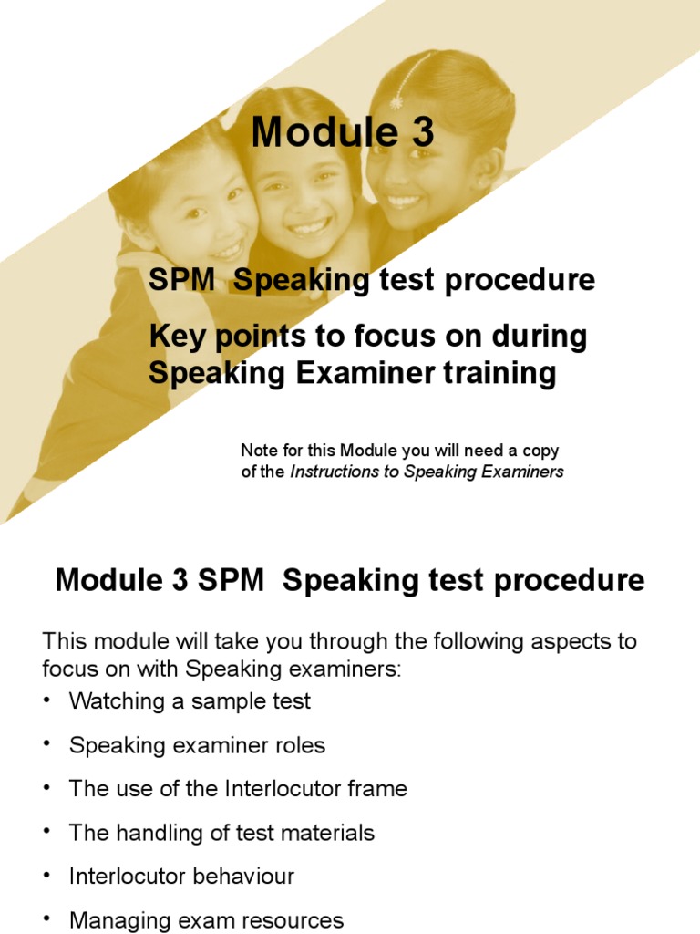 Module 3 SPM Speaking Test Procedure - Key Points To Focus On During ...