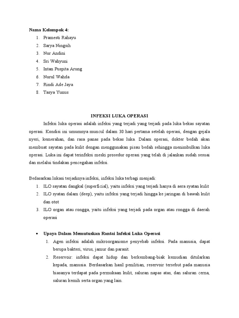 Kelompok 4-Tugas Infeksi Luka Operasi | PDF