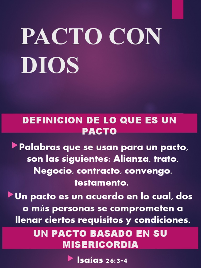 Pacto Con Dios | PDF | Creencia religiosa y doctrina